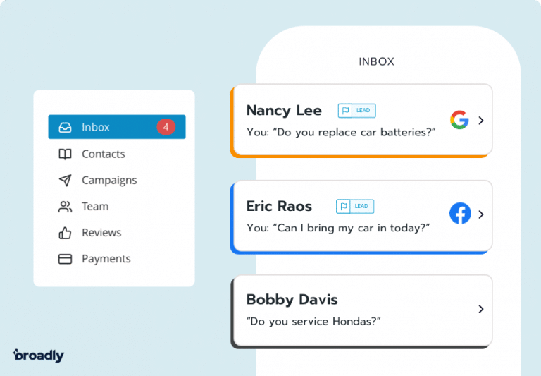 Google my business and Facebook messaging is now available in the ...